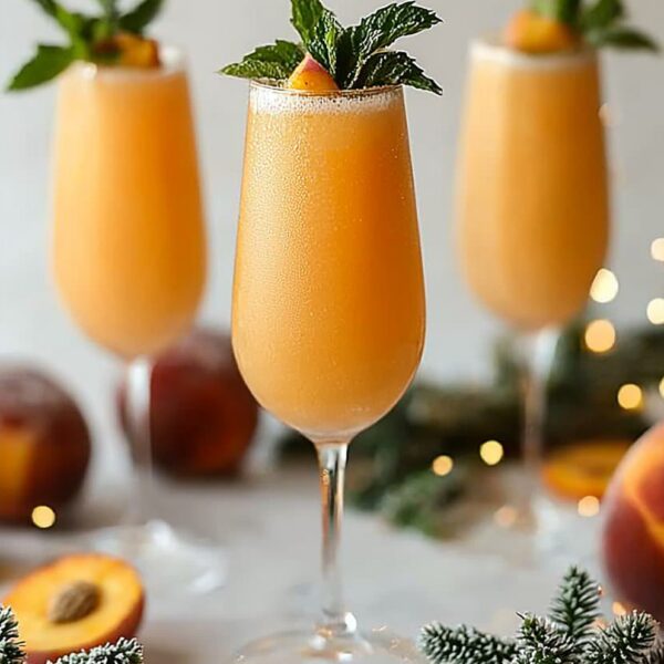 Peach Bellini Mocktail: A Refreshing Non-Alcoholic Recipe - Anas Recipes